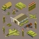 Military Base Isometric Vector Concept, Vectors | GraphicRiver