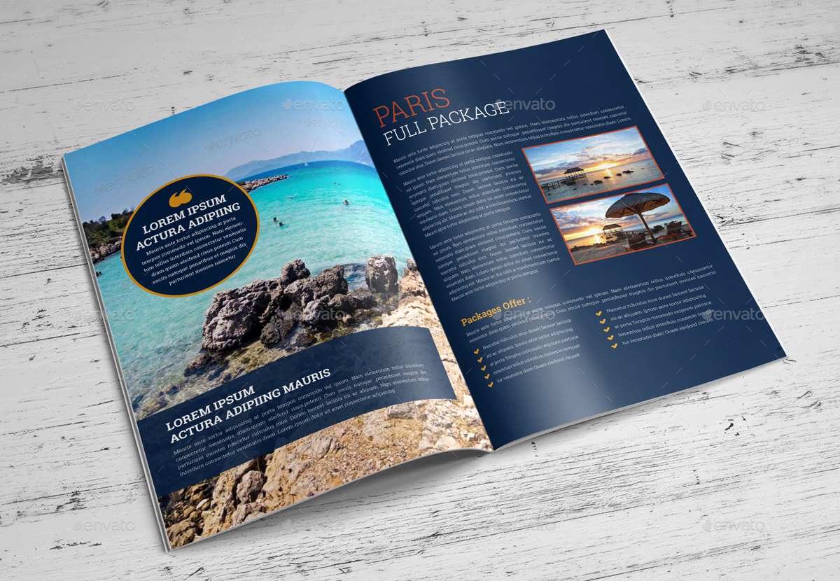 Travel Agency Brochure Catalog InDesign Template v7, Print Templates