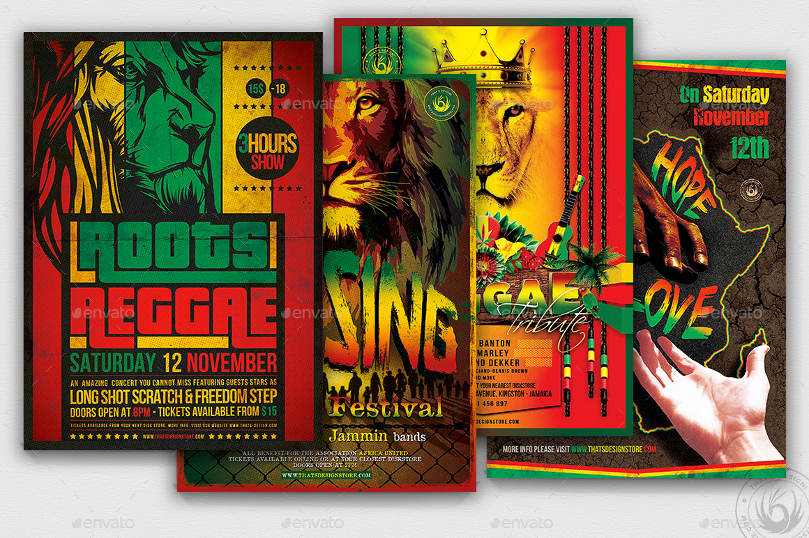Reggae Flyer Bundle, Print Templates | GraphicRiver