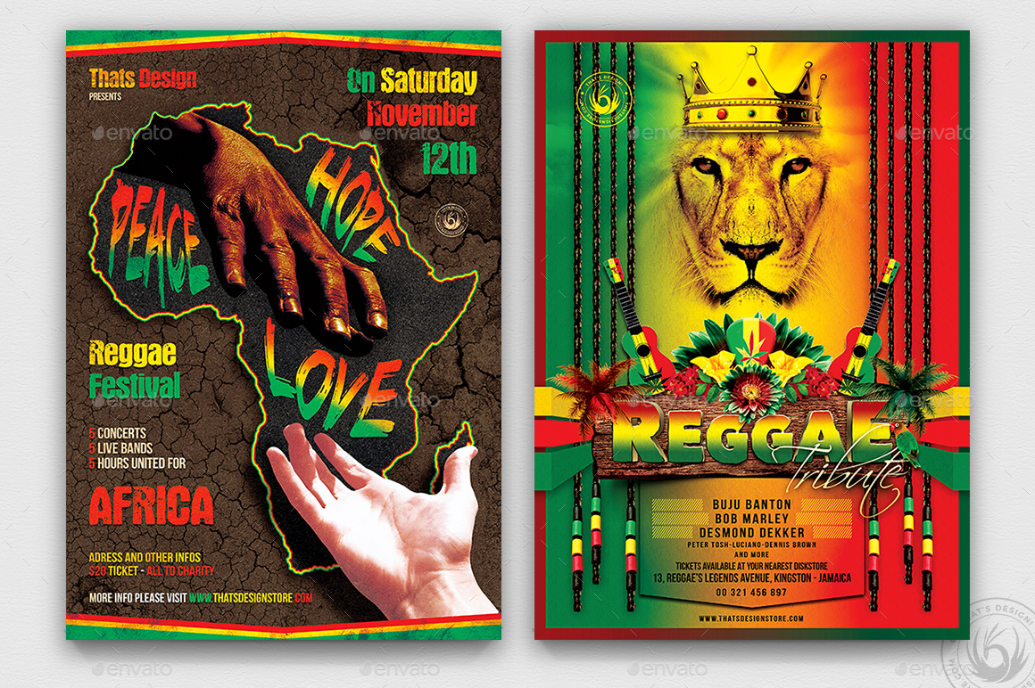 Reggae Flyer Bundle, Print Templates | GraphicRiver