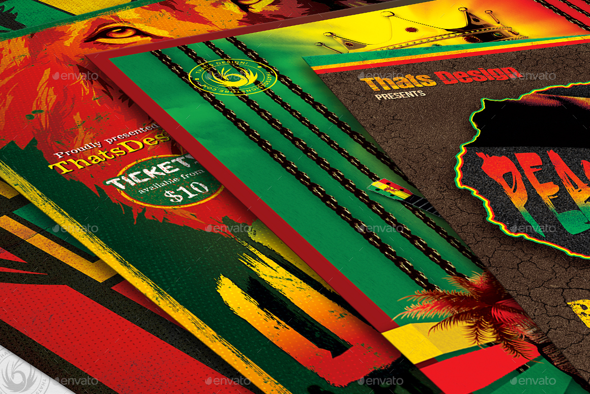 Reggae Flyer Bundle, Print Templates | GraphicRiver