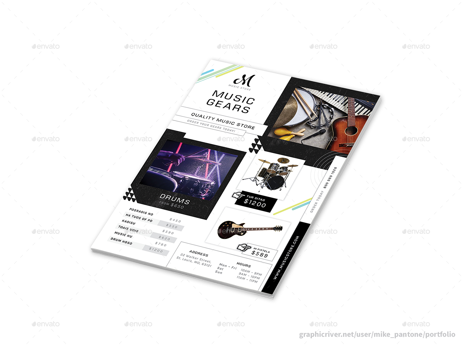 Music Store Flyers – 4 Options, Print Templates | GraphicRiver