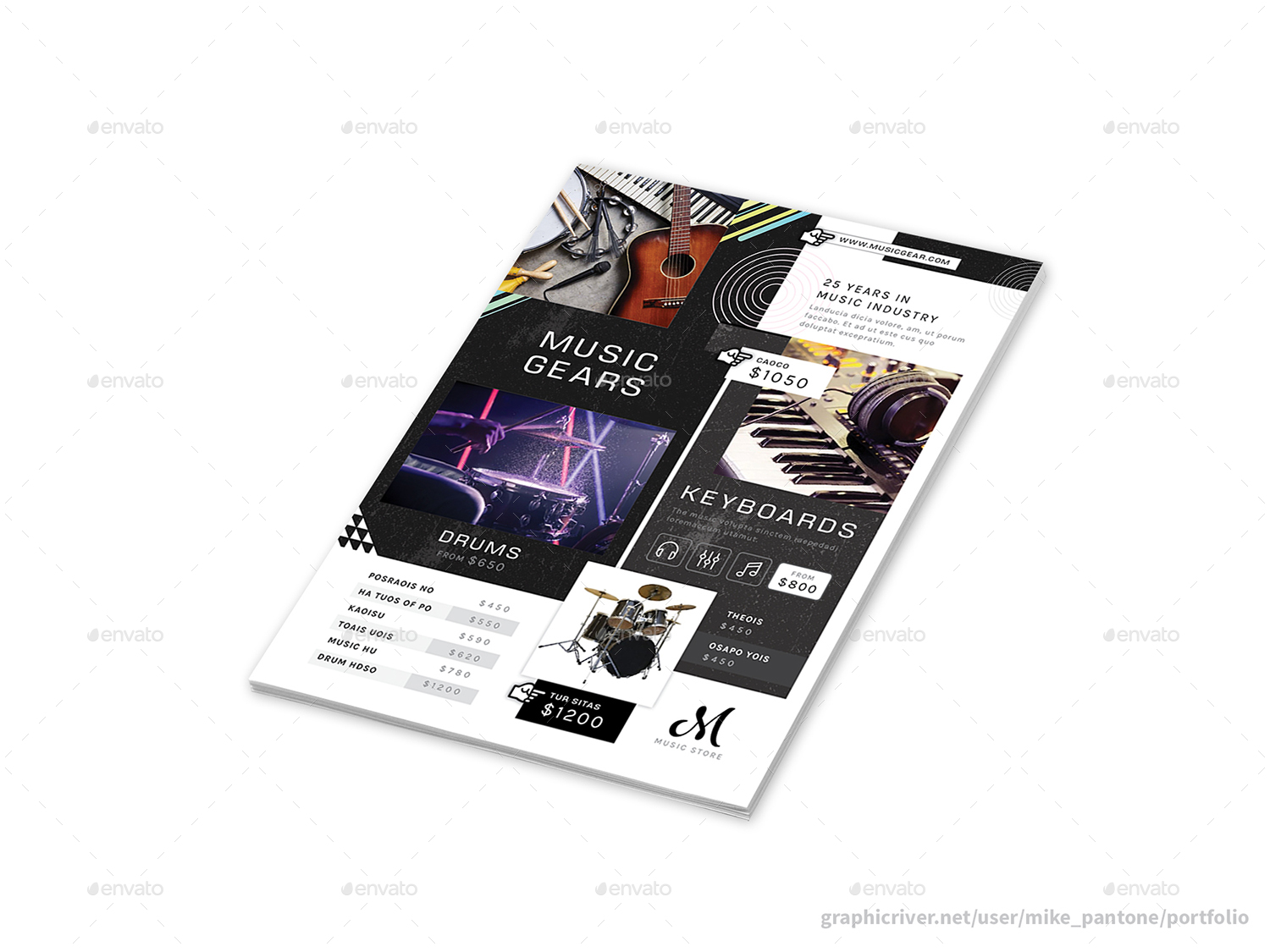 Music Store Flyers – 4 Options, Print Templates | GraphicRiver