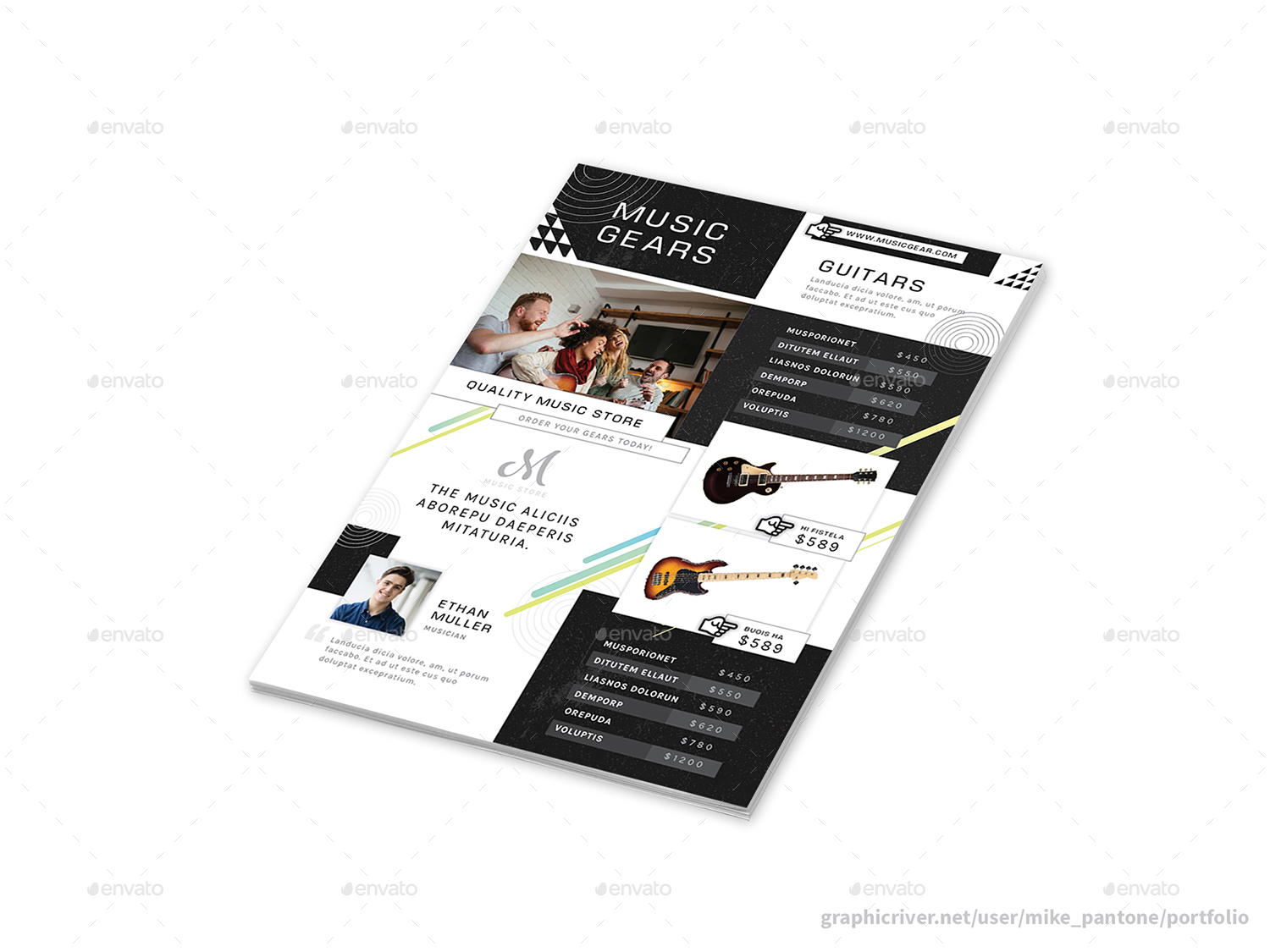 Music Store Flyers – 4 Options, Print Templates | GraphicRiver