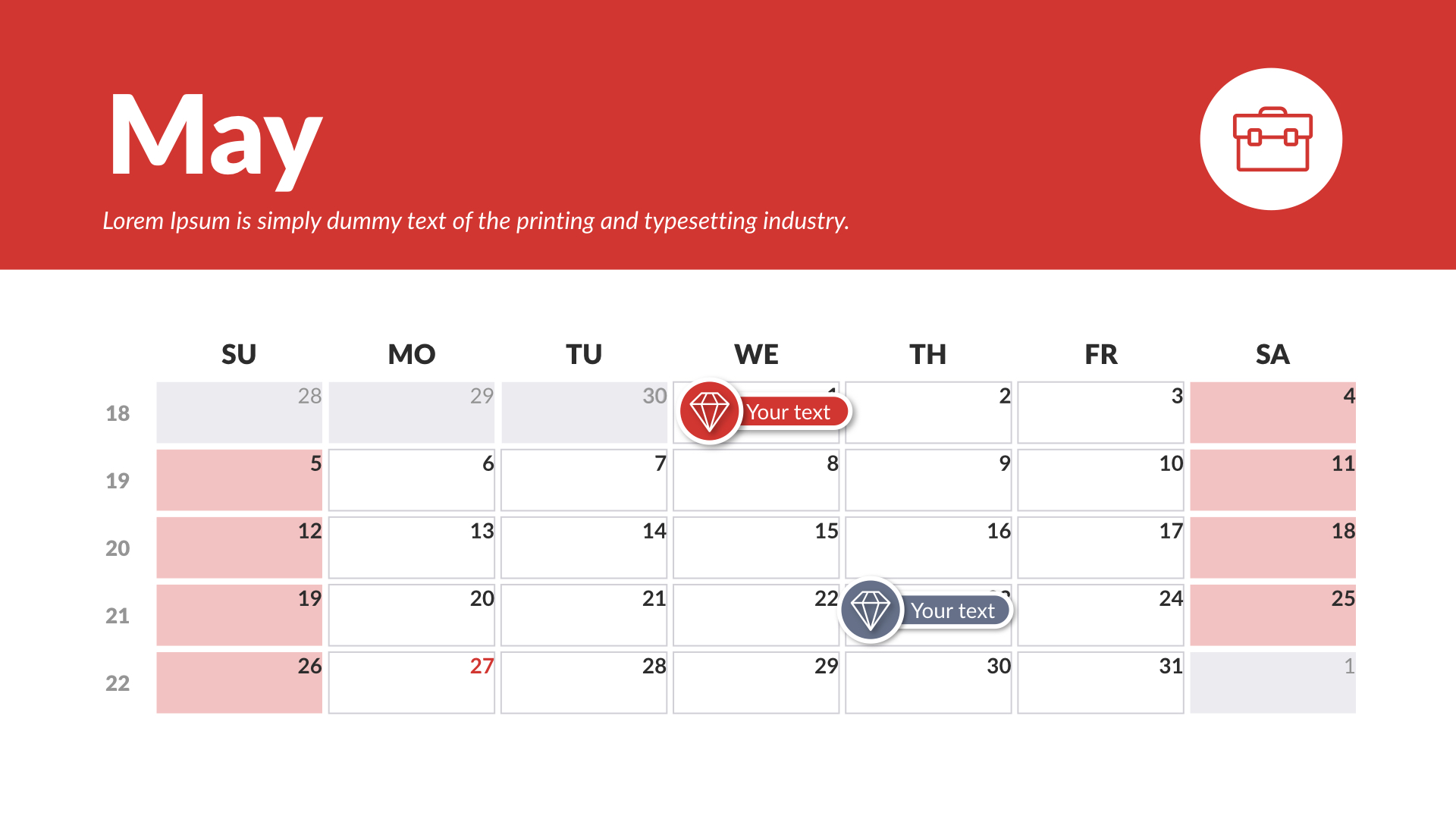 Calendar 2019 Keynote Presentation Template by SanaNik | GraphicRiver