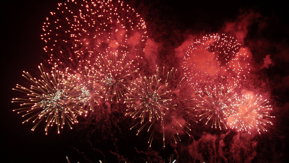 Fireworks Red Theme, Stock Footage | VideoHive