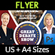 Debate Flyer Template, Print Templates | GraphicRiver
