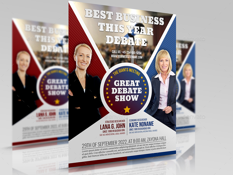 Debate Flyer Template, Print Templates | GraphicRiver