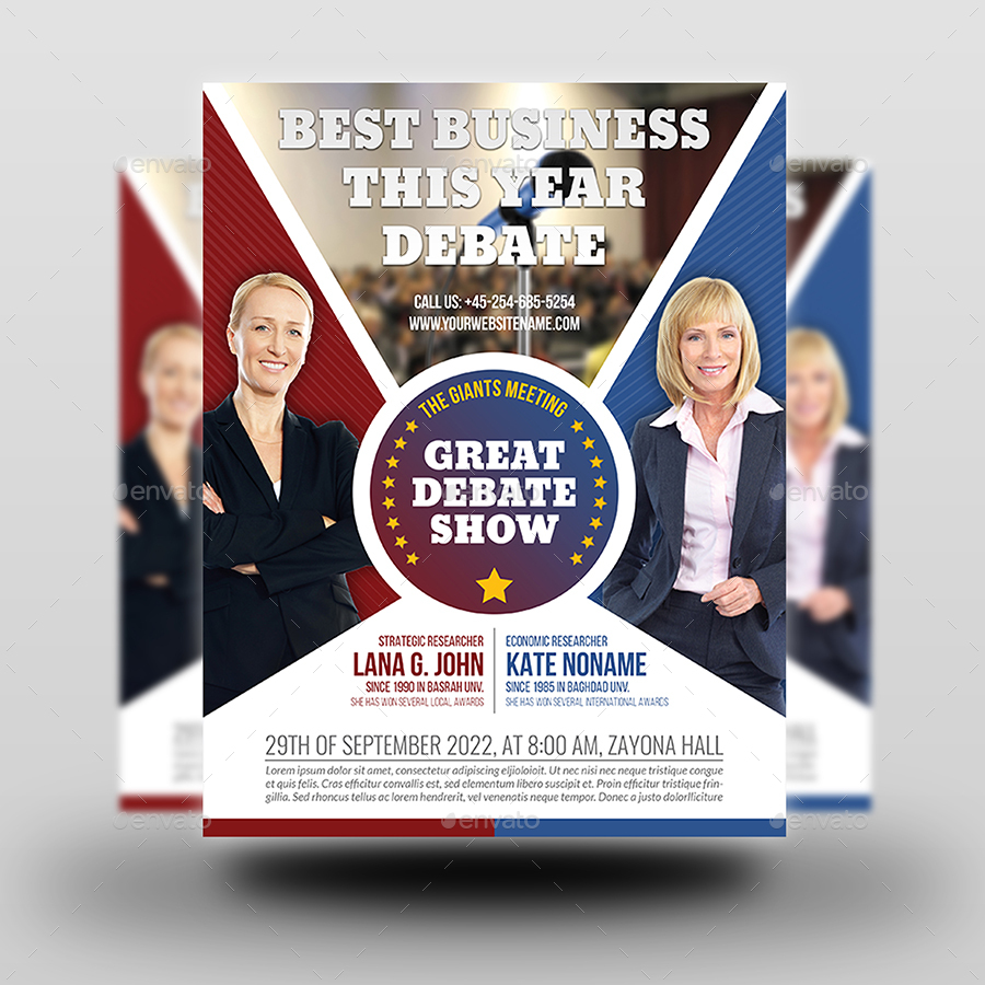 Debate Flyer Template, Print Templates | GraphicRiver
