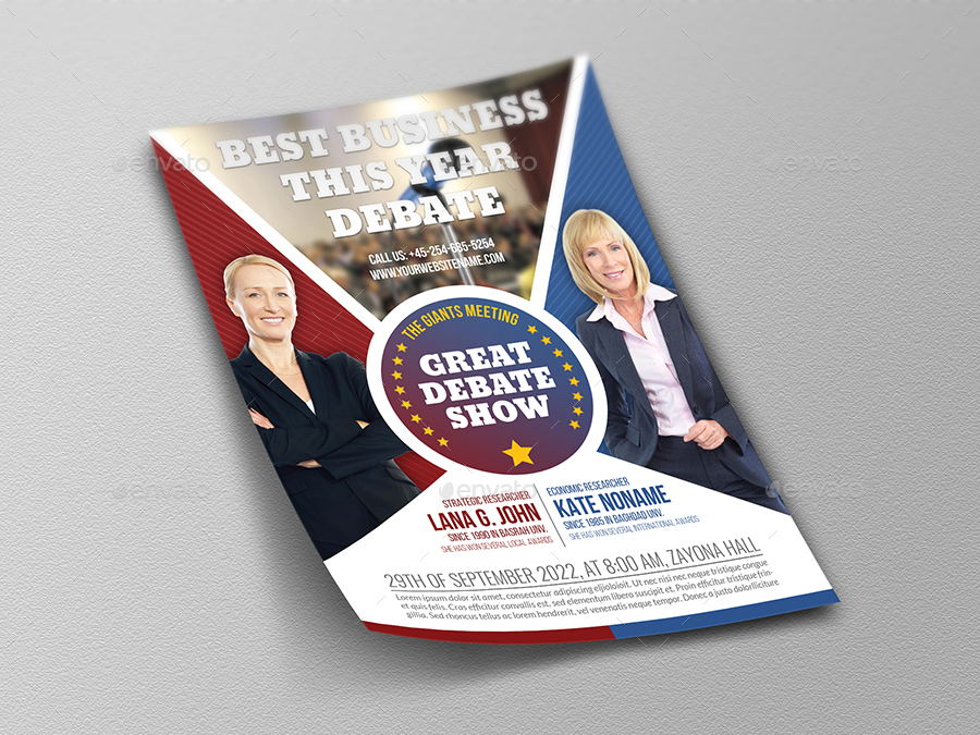 Debate Flyer Template, Print Templates | GraphicRiver