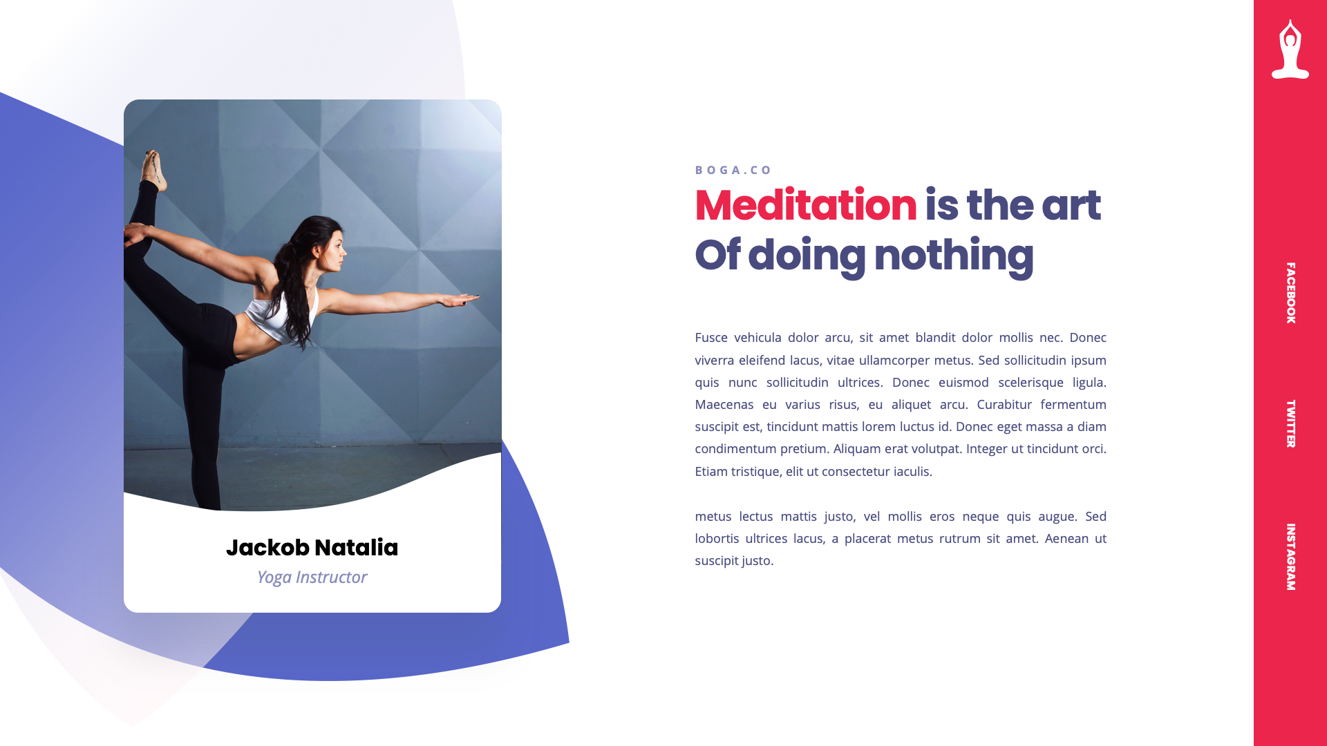 Boga - Meditation & Yoga Powerpoint Template, Presentation Templates