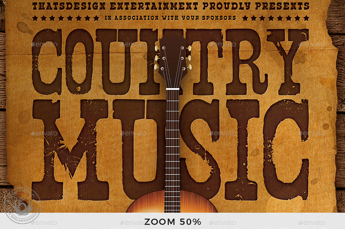 Country Music Flyer Template, Print Templates | GraphicRiver
