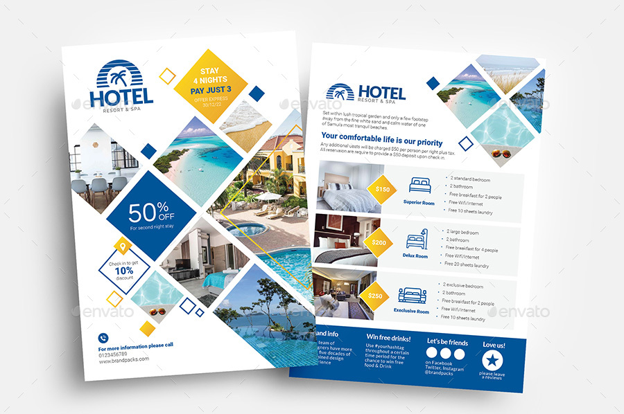 Hotel Flyer, Print Templates | GraphicRiver