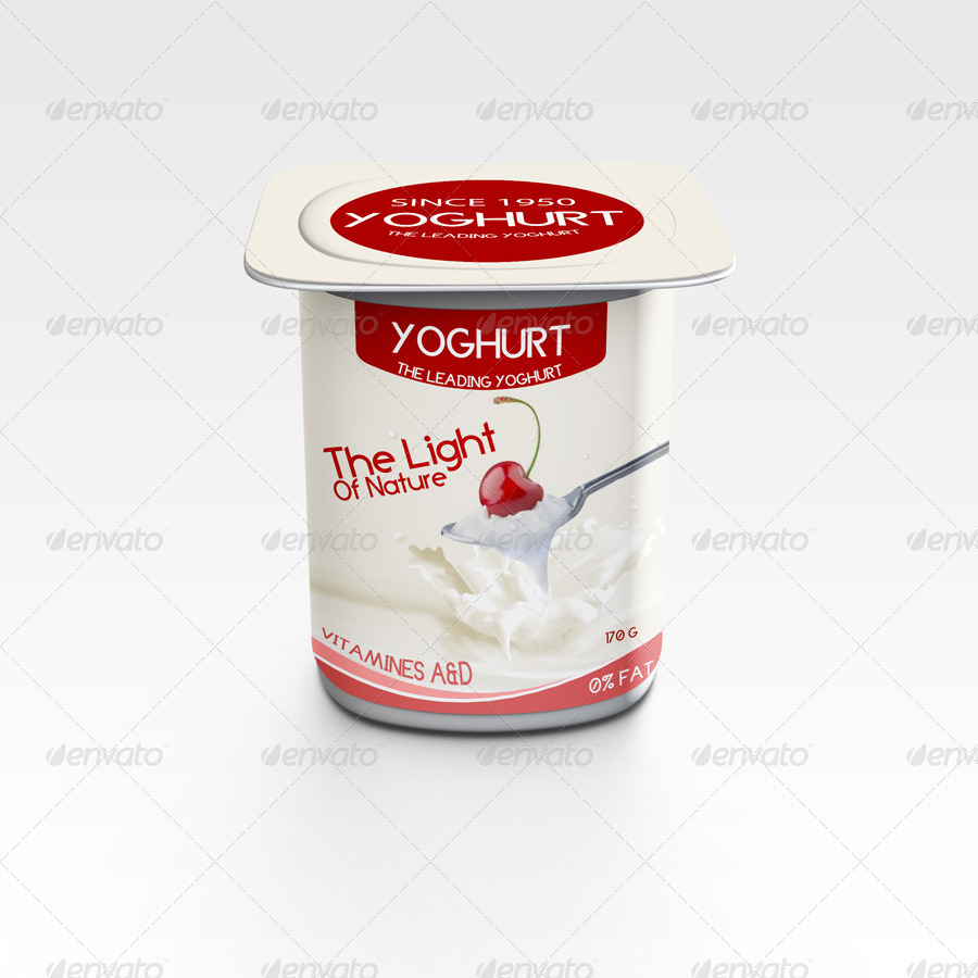 Yogurt packaging Mockup, Graphics | GraphicRiver