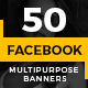 50 Facebook Multipurpose Banners, Web Elements | GraphicRiver