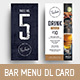 Bar Menu DL Rack Card, Print Templates | GraphicRiver