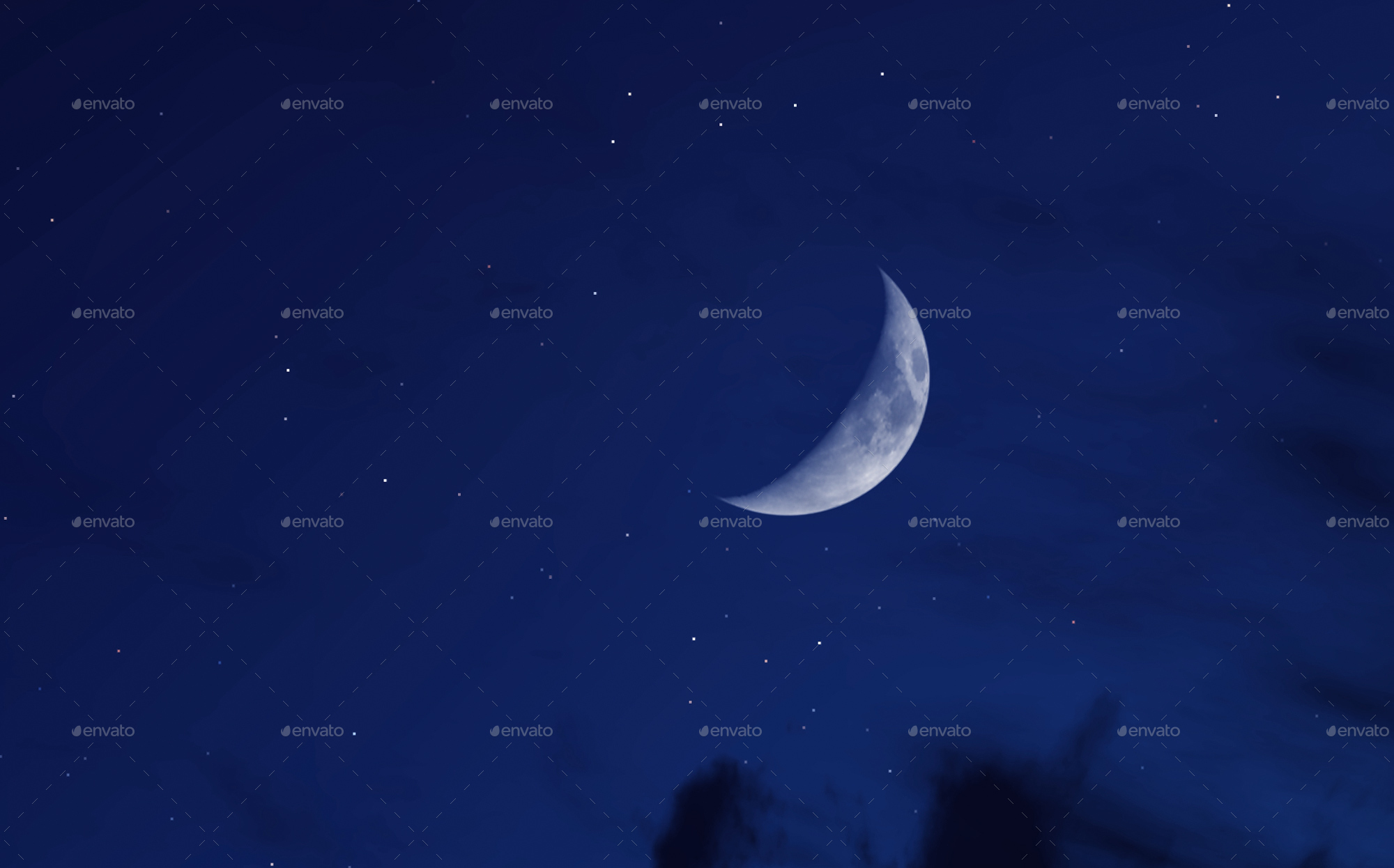 PureSkies HDR: 24k Stars & Crescent Moon Night sky for IBL by Mustapha ...