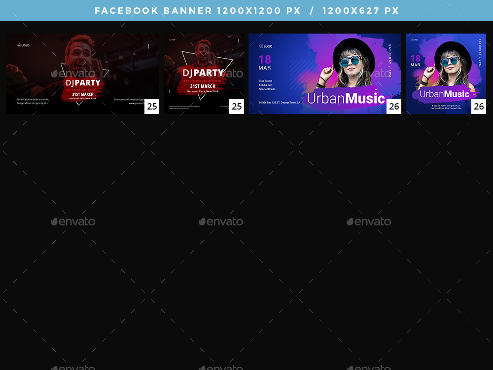 52 Facebook Multipurpose Banners, Web Elements | GraphicRiver