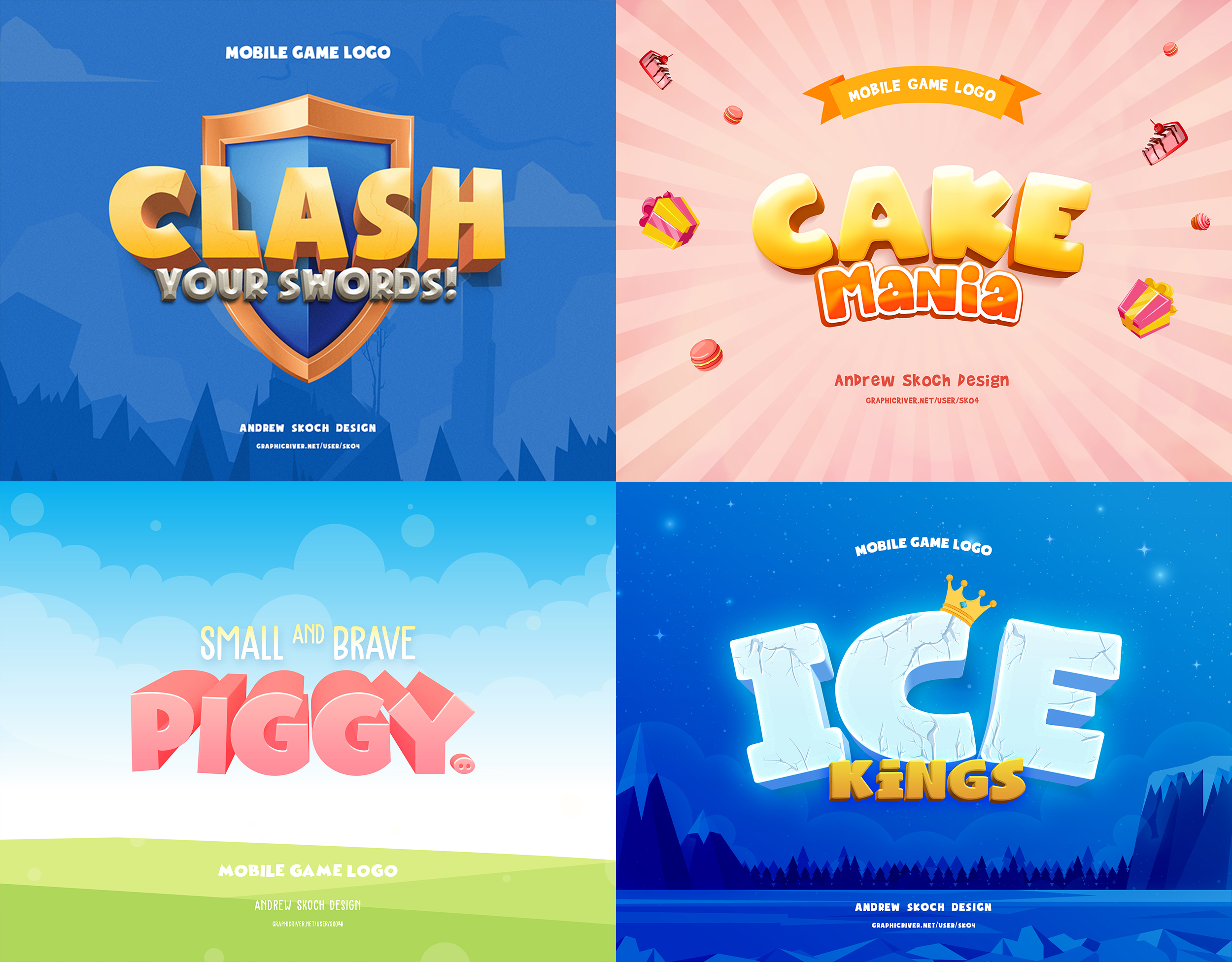 Game Titles Bundle - 30 Text Effects, Add-ons | GraphicRiver