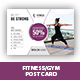 Fitness / Gym Post Card, Print Templates | GraphicRiver
