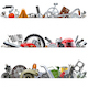 Vector Spare Parts Borders, Vectors | GraphicRiver