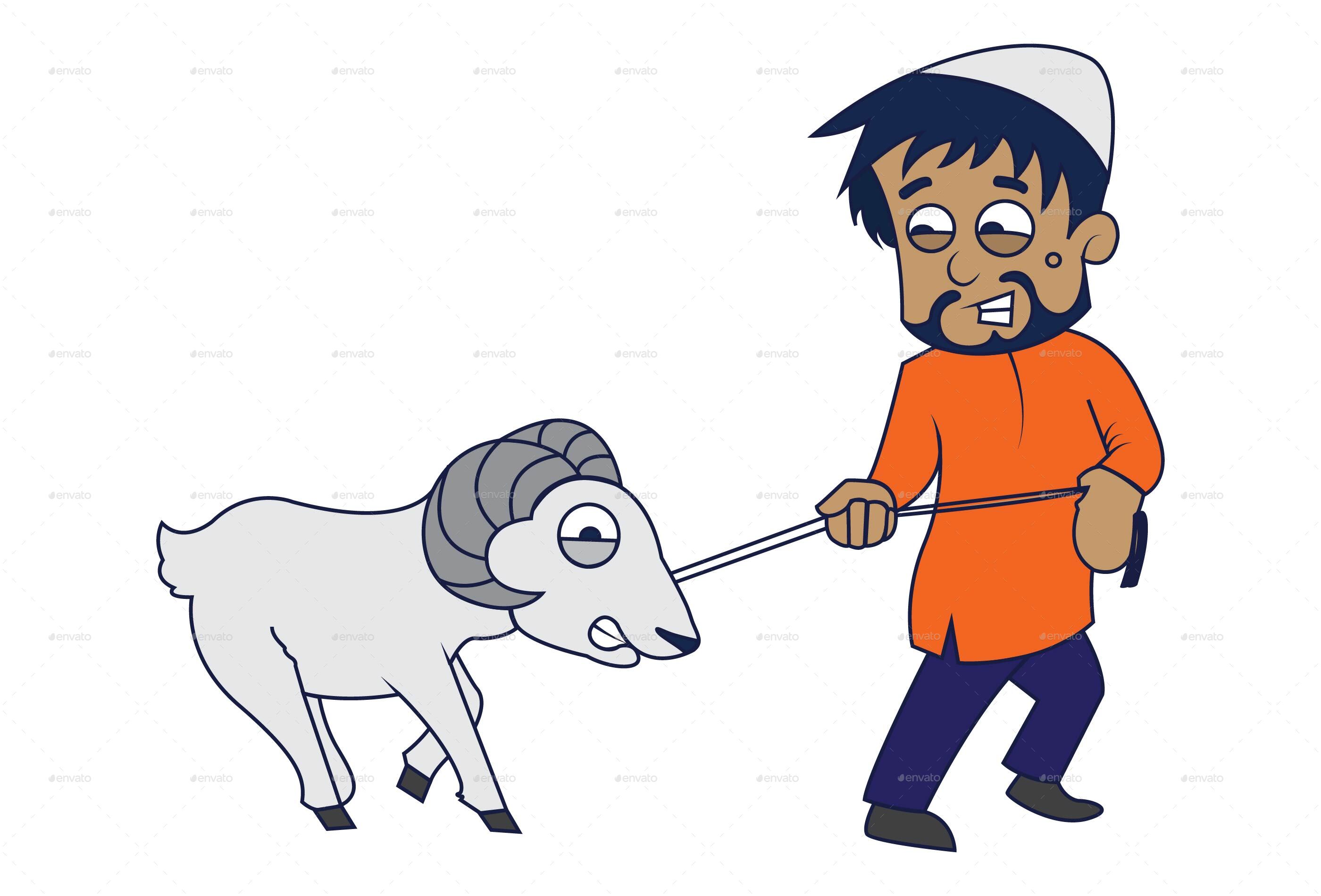 Cartoon Muslim Man Set, Vectors | GraphicRiver