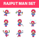 Rajput Man Sticker Set, Vectors | GraphicRiver