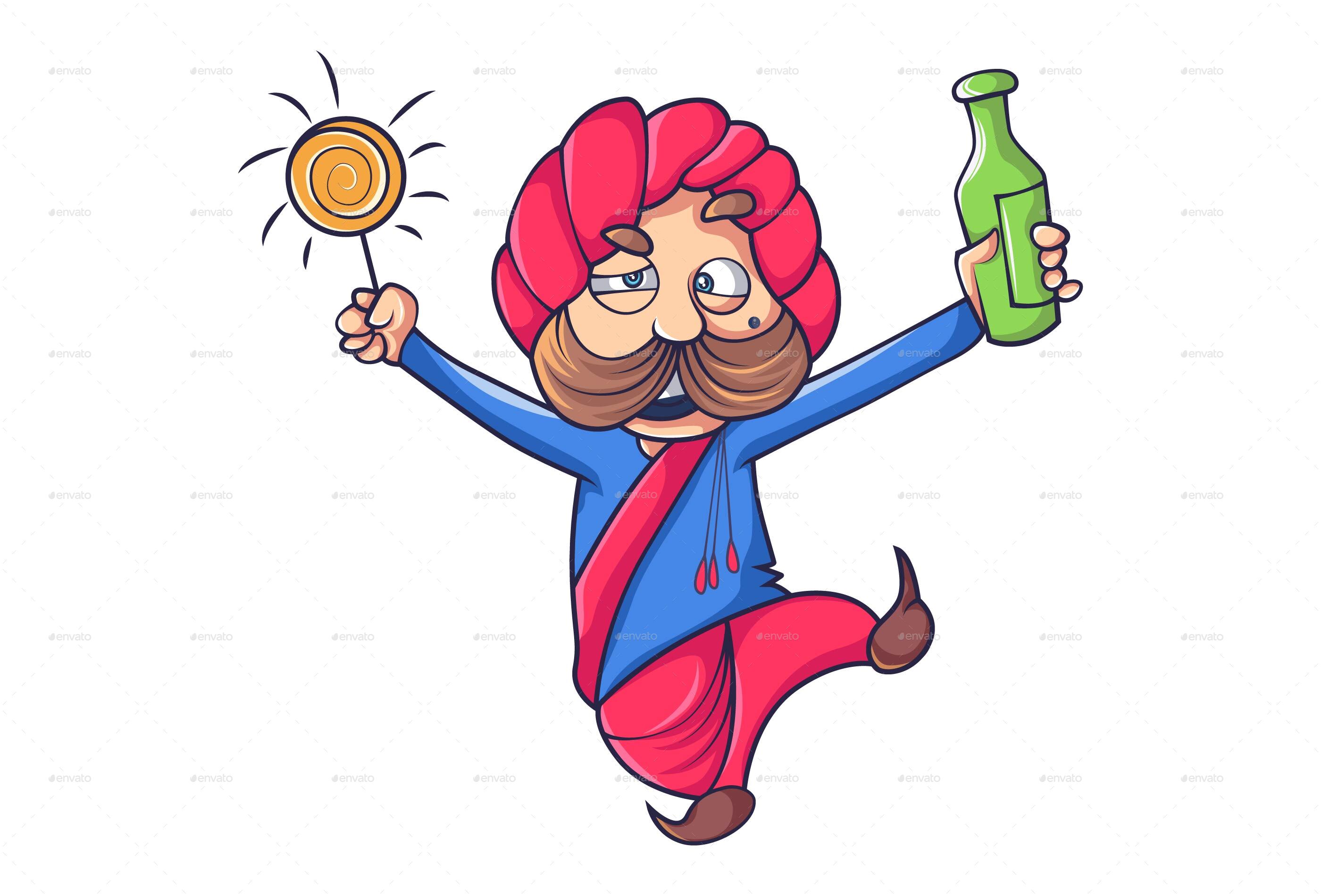 Rajput Man Sticker Set, Vectors | GraphicRiver