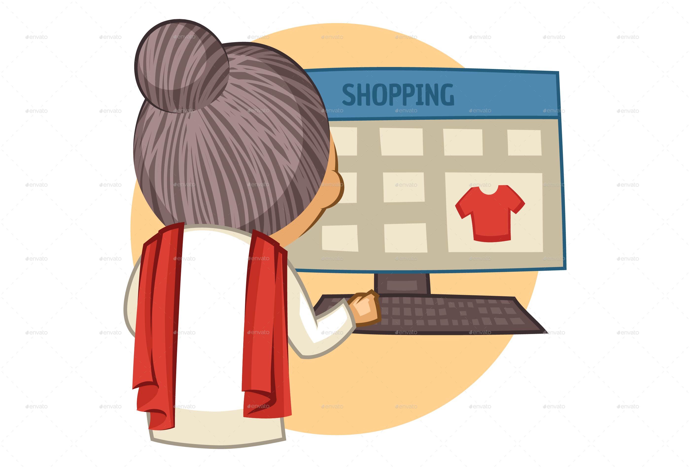 Old Lady Stickers, Vectors | GraphicRiver