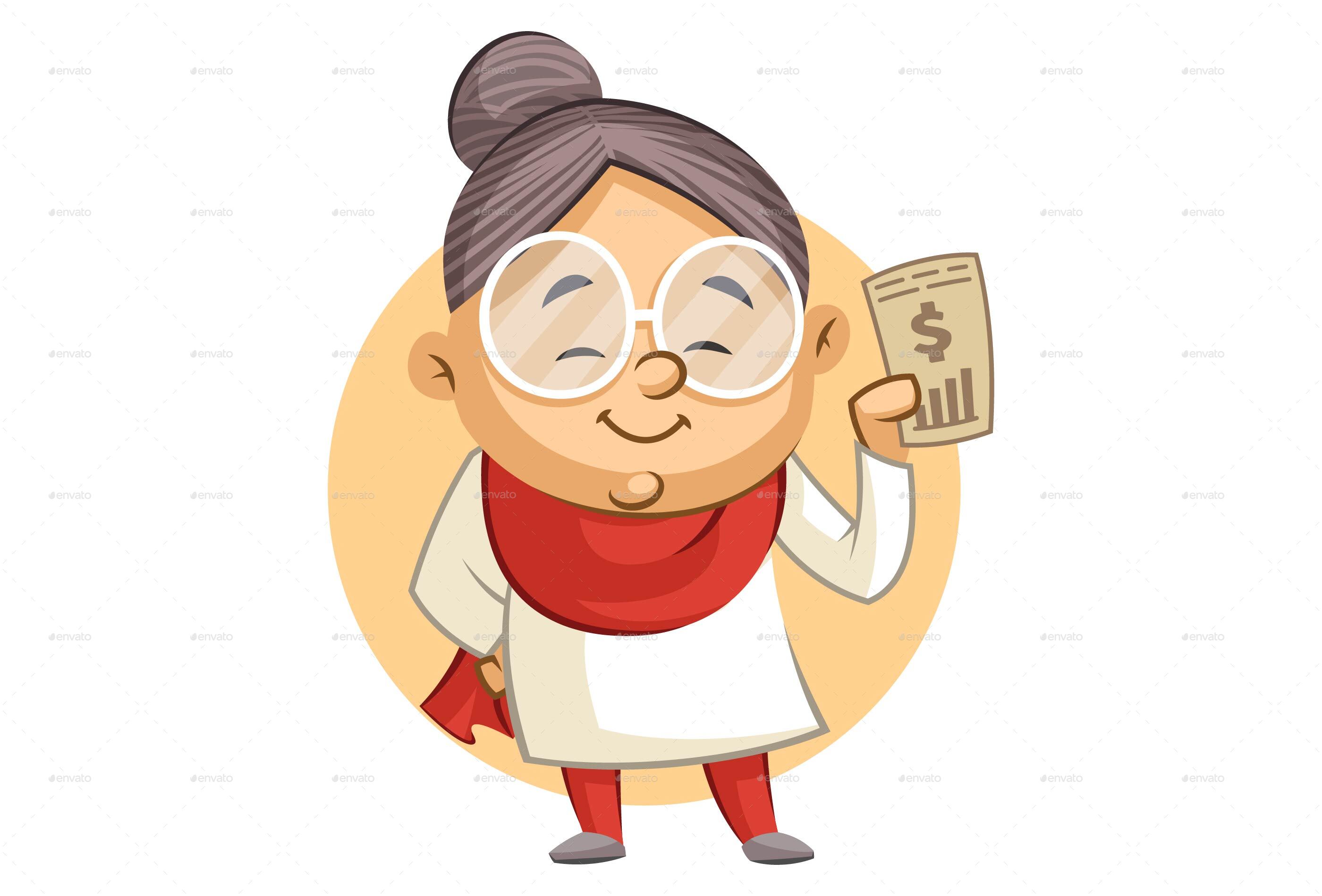 Old Lady Stickers, Vectors | GraphicRiver