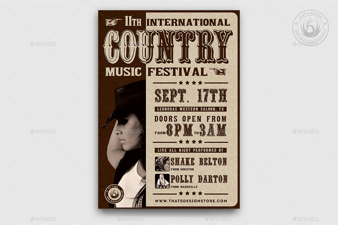 Country Live Flyer Template V7, Print Templates | GraphicRiver