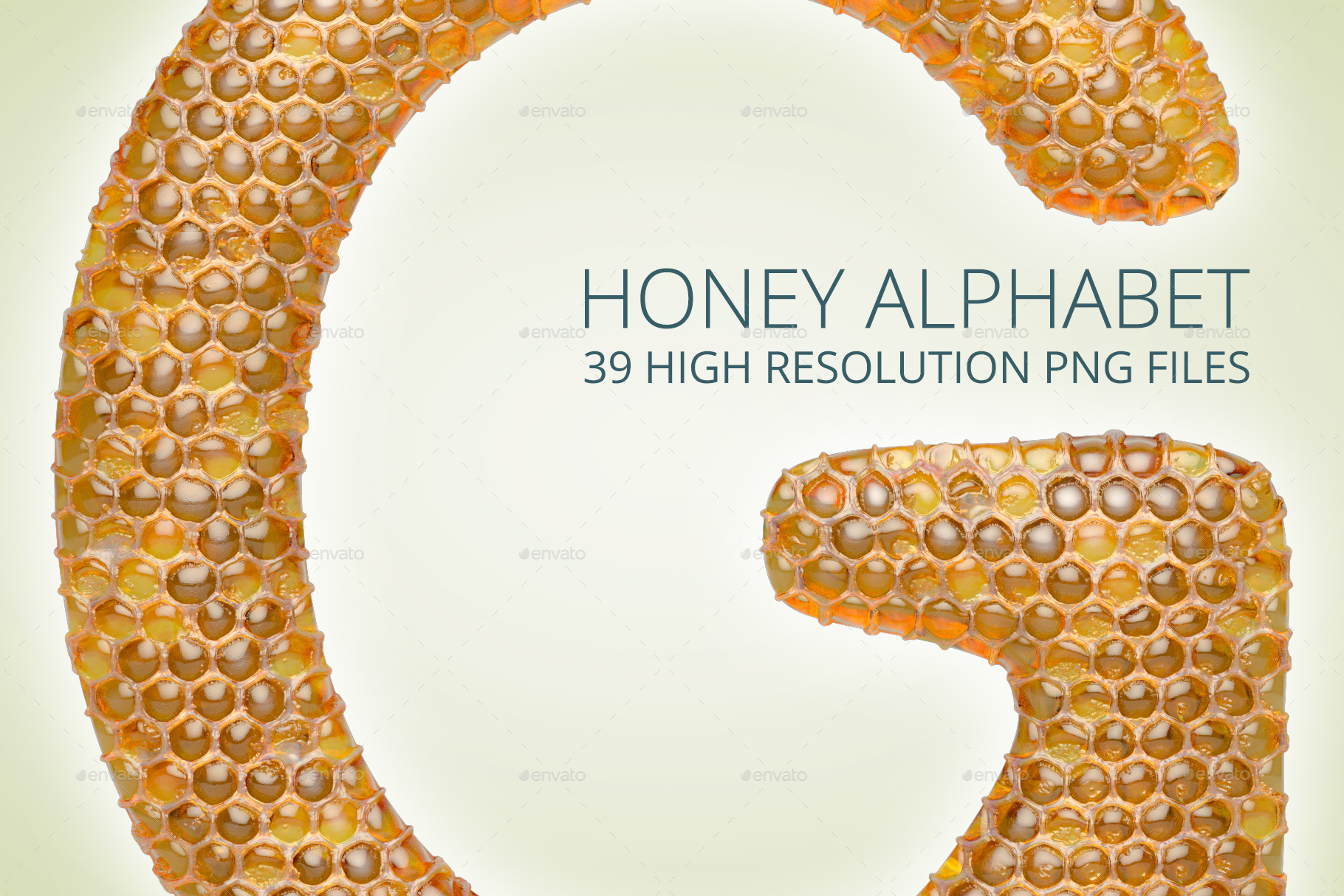3D Honey Alphabet, Graphics | GraphicRiver