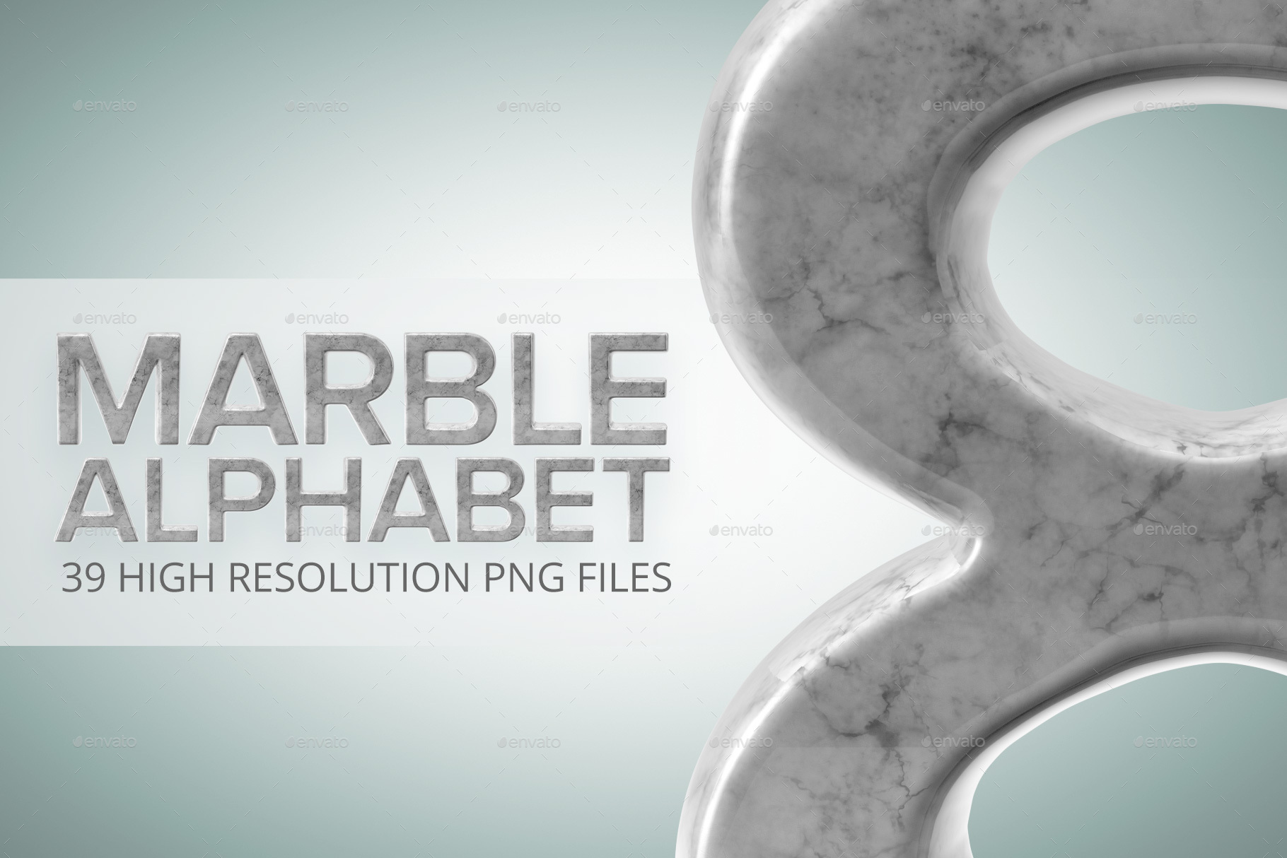3D Render Set of a Marble Alphabet, Graphics | GraphicRiver