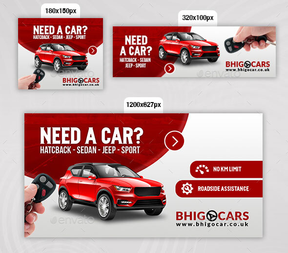 Car Rental Banner, Web Elements | GraphicRiver