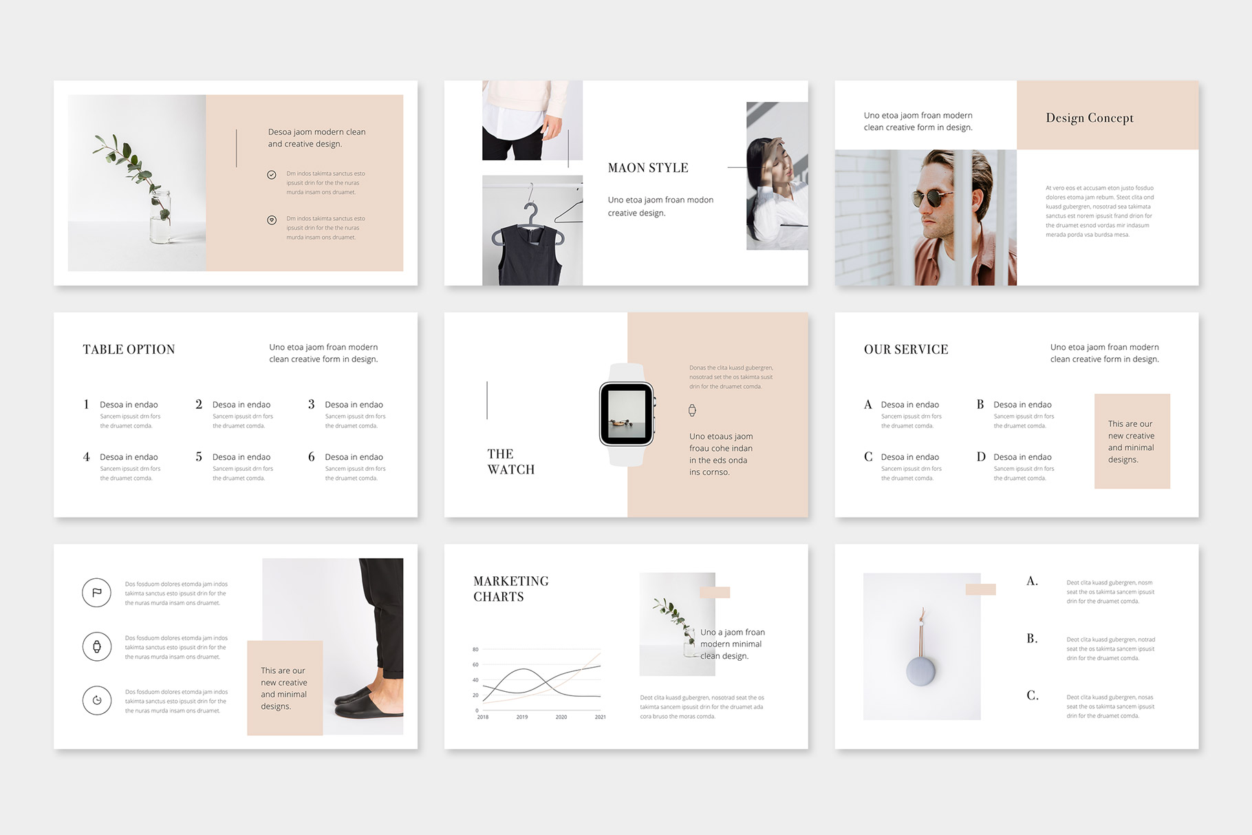 MAON - Modern & Simple Powerpoint Presentation Template, Presentation ...