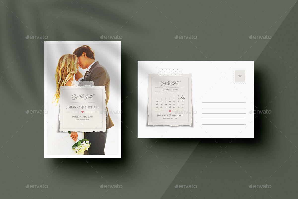 Save The Date Postcard Template, Print Templates | GraphicRiver