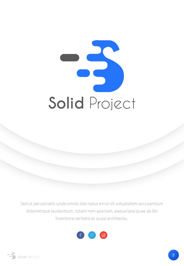 Solid Project Creative Portrait PowerPoint Template, Presentation Templates