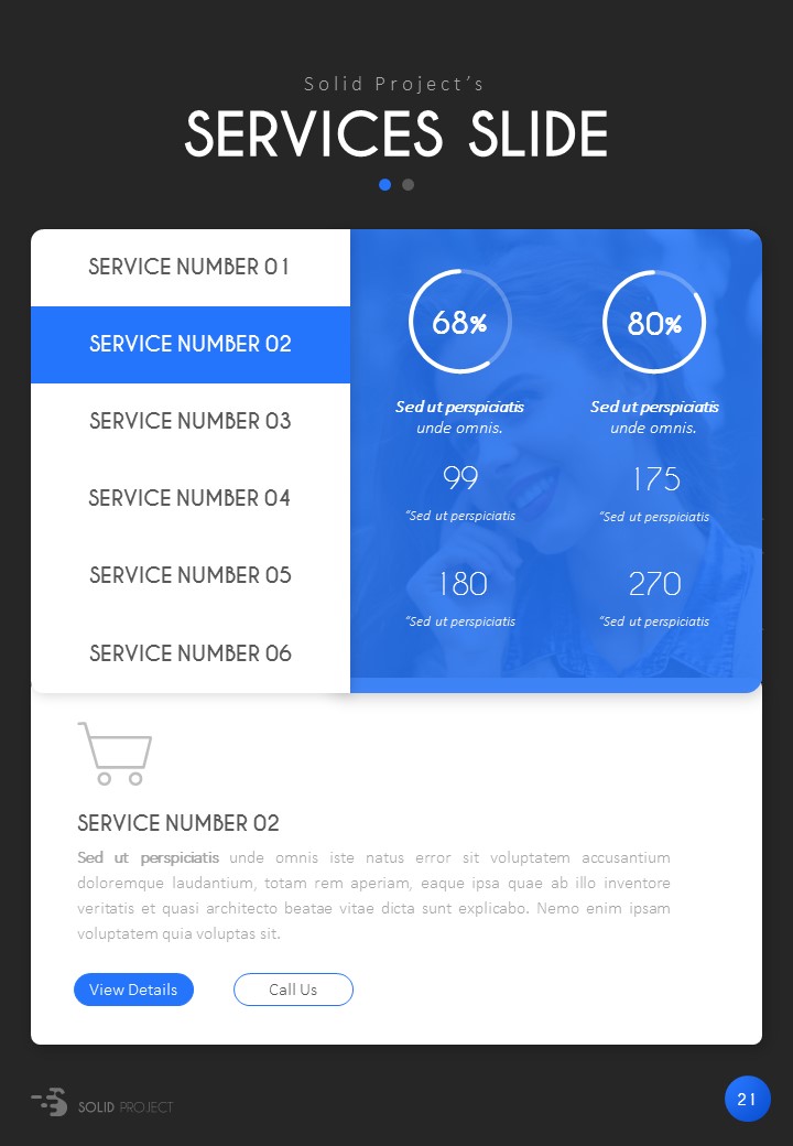 Solid Project Creative Portrait PowerPoint Template, Presentation Templates