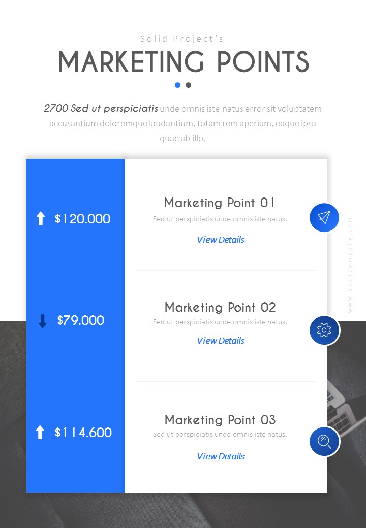 Solid Project Creative Portrait PowerPoint Template, Presentation Templates