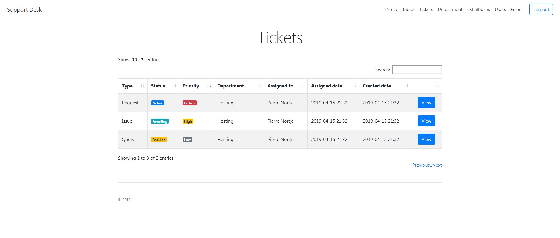 SupportDesk - Ticket system with email integration by pierrenortjetech