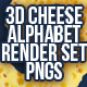 Cheese Alphabet 3D Render Set, Graphics | GraphicRiver
