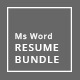 Ms Word Resume Bundle, Print Templates | GraphicRiver