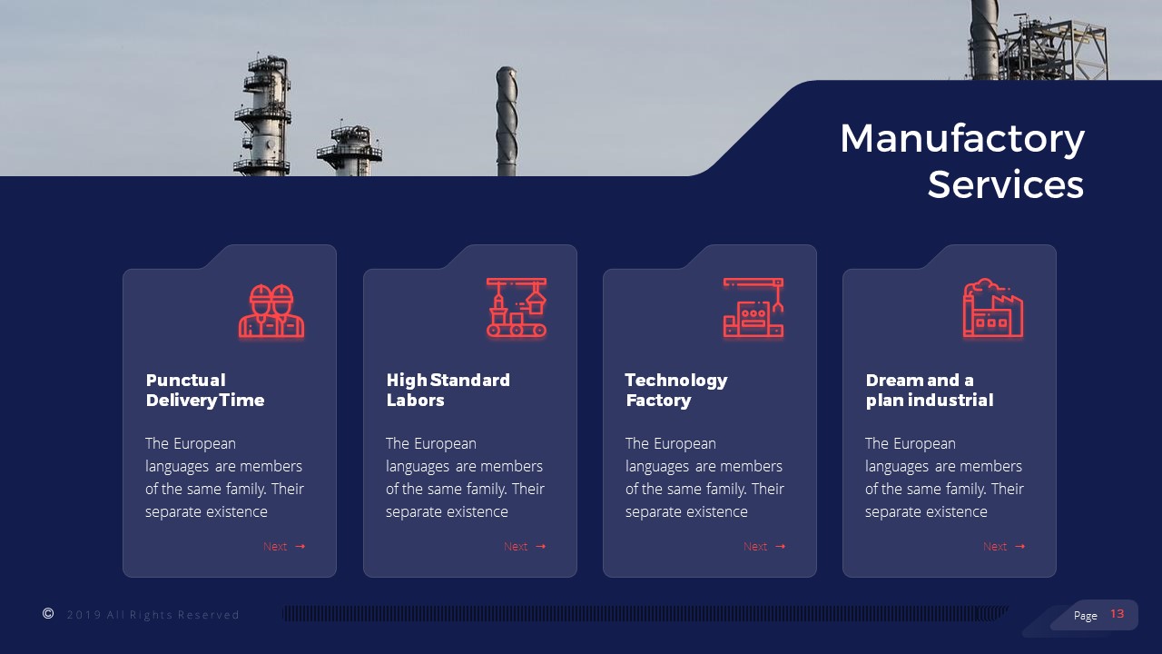 Manufactory Industry PowerPoint Template, Presentation Templates ...