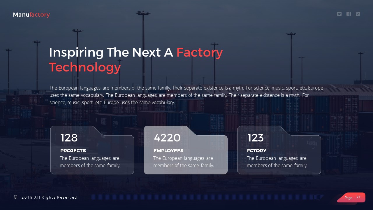 Manufactory Industry PowerPoint Template, Presentation Templates ...