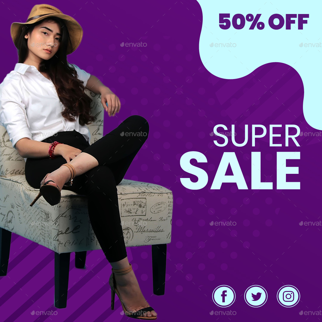 Facebook & Instagram Fashion Ad Banner, Web Elements | GraphicRiver