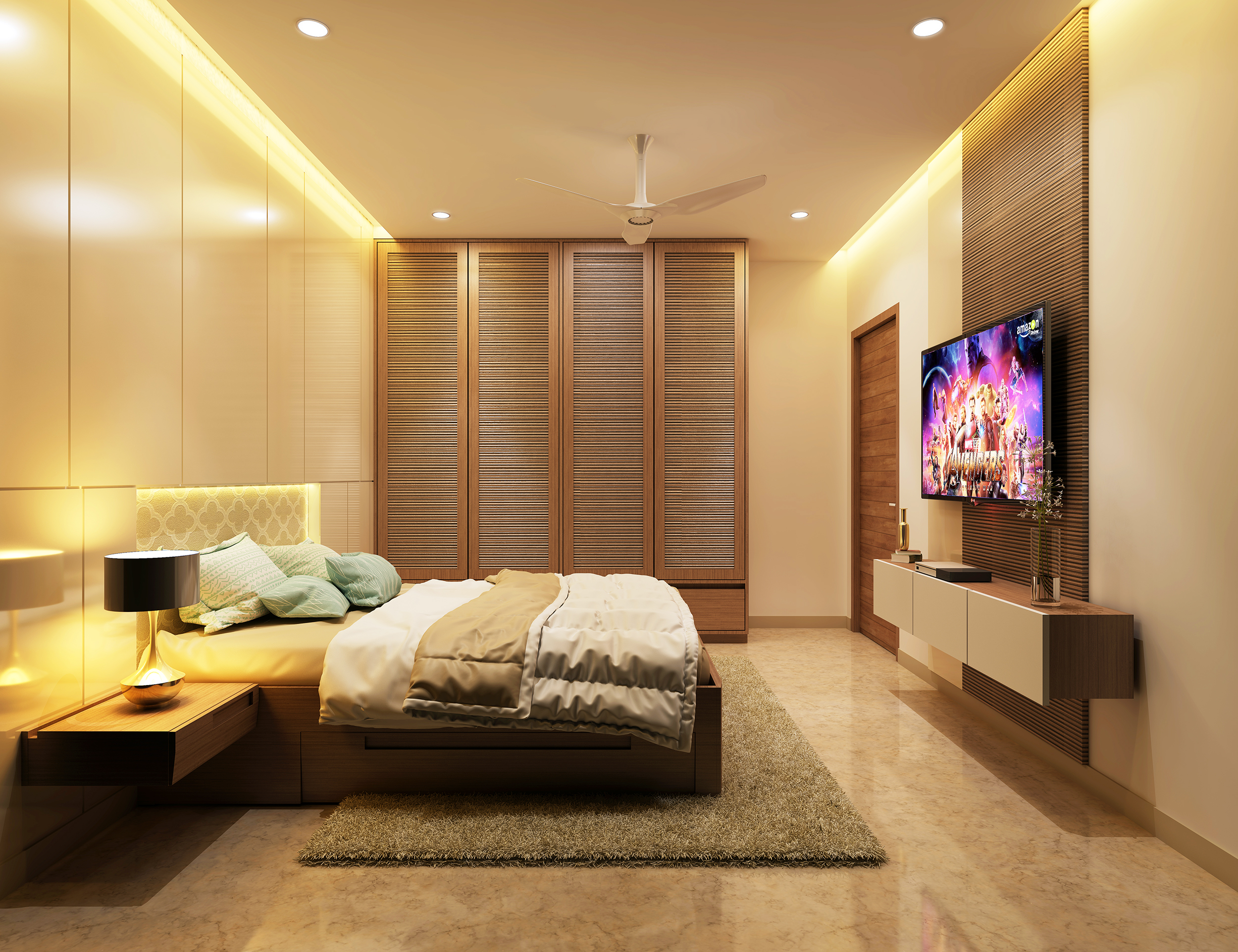 Realistic Modern bedroom 212 by dotstudio_in | 3DOcean