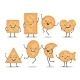 Smiling Cracker Chips Different Shapes, Vectors | GraphicRiver