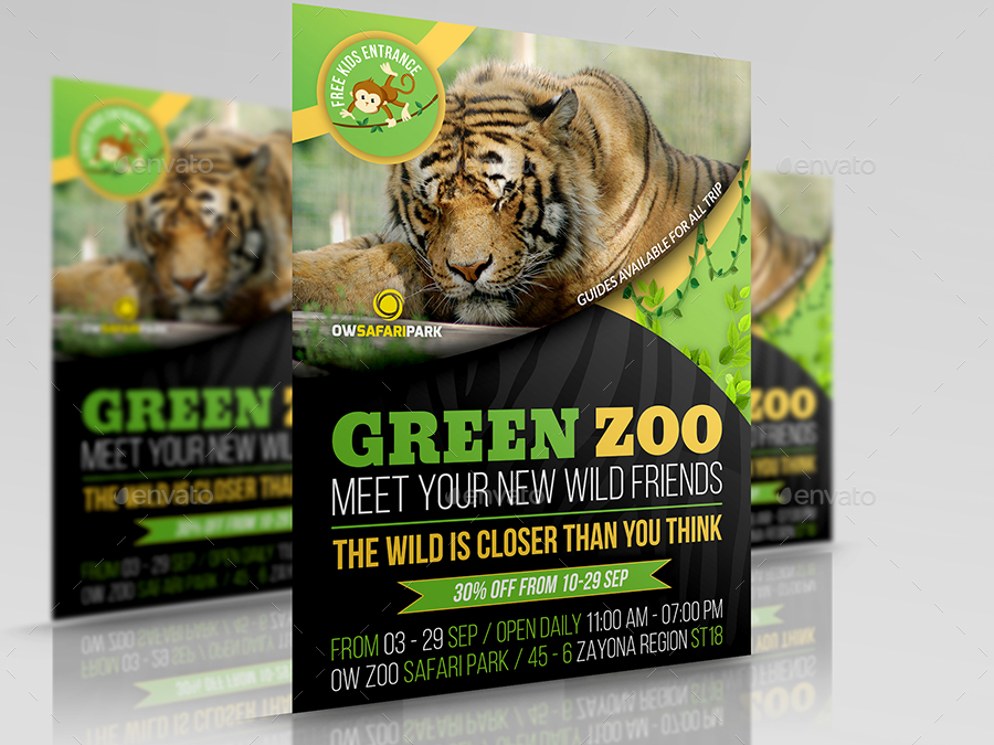 Zoo Safari Flyer Template Vol.2, Print Templates | GraphicRiver