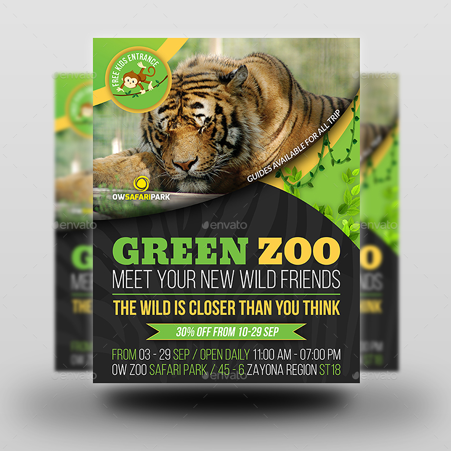 Zoo Safari Flyer Template Vol.2, Print Templates | GraphicRiver