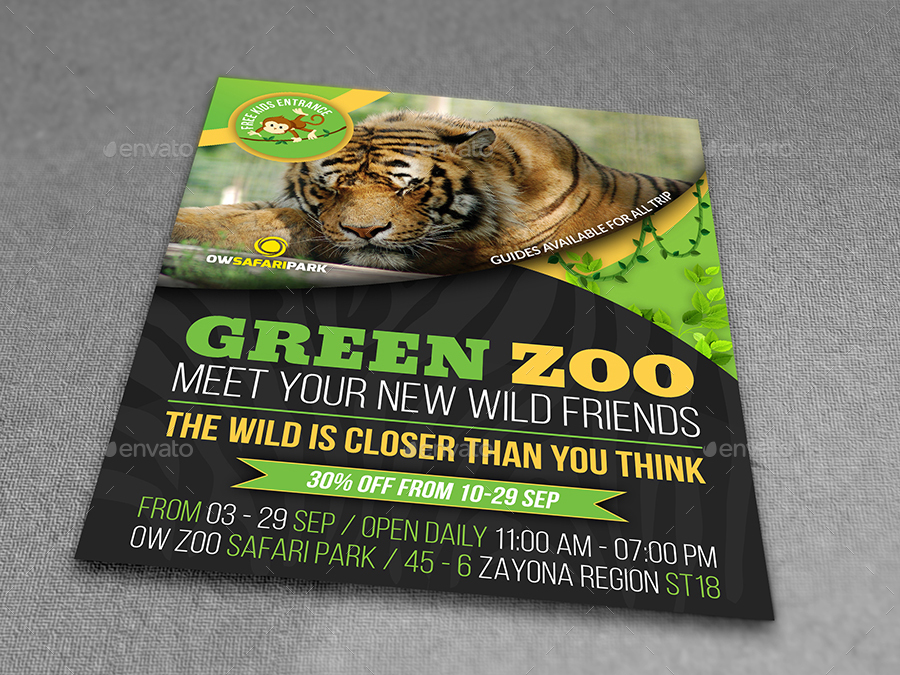 Zoo Safari Flyer Template Vol.2, Print Templates | GraphicRiver